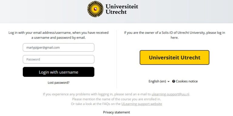 UIearning-support | Inloggen op ULearning
